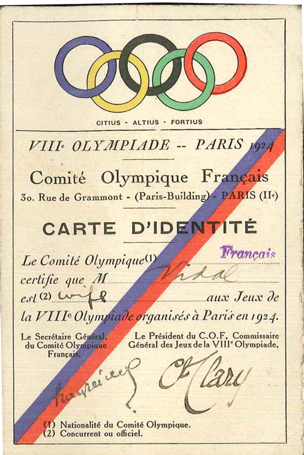 olympic id card, front | American Heritage Center (AHC) #AlwaysArchiving